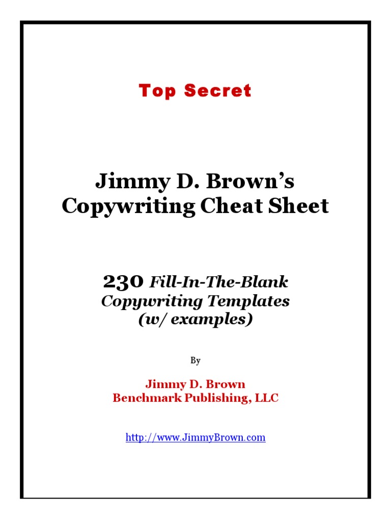 Copywriting Cheat Sheet | PDF | Business