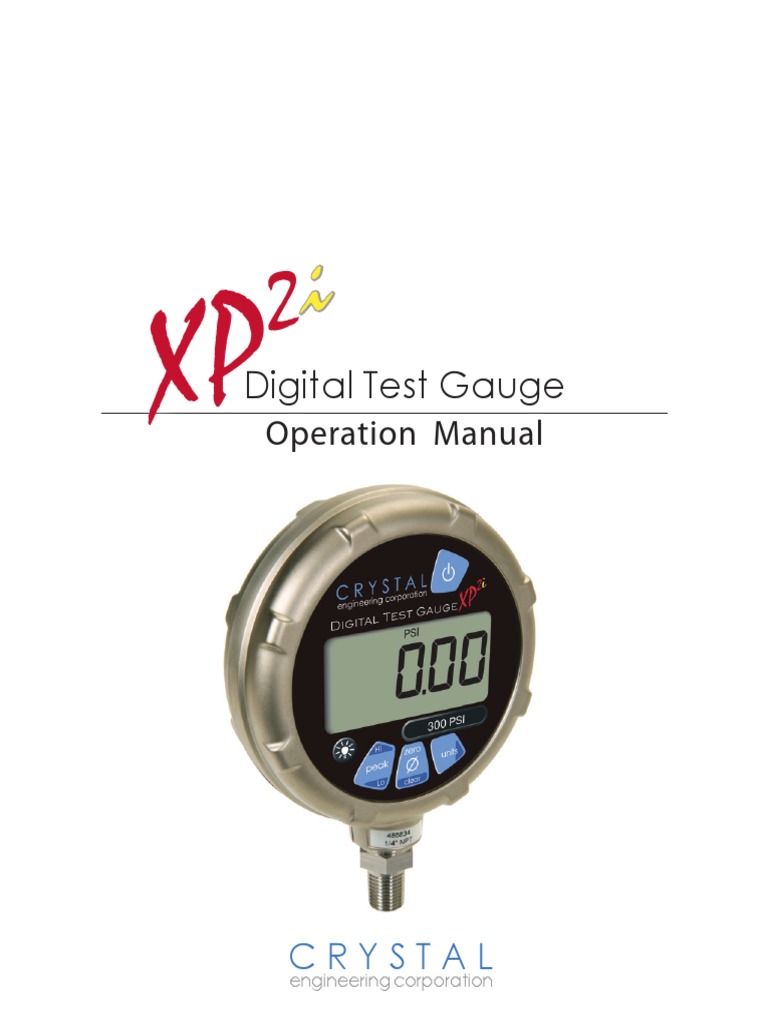 Xp2i Manual | PDF | Calibration | Pressure Measurement