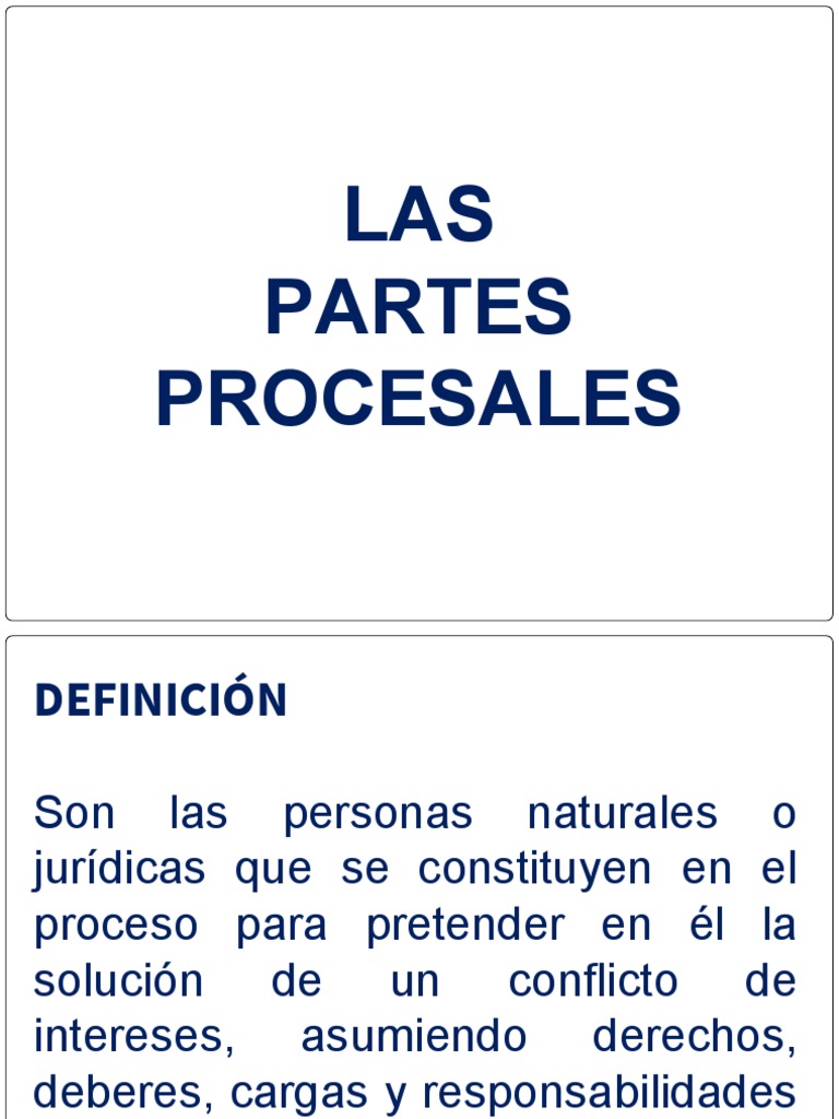 Partes Procesales | PDF | Ley procesal | Reunión