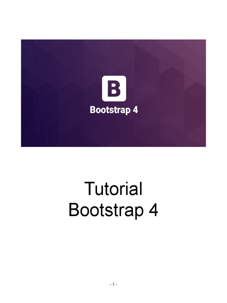 Bootstrap 4 Tutorial PDF | PDF | Bootstrap (marco frontal) | Desarrollo web