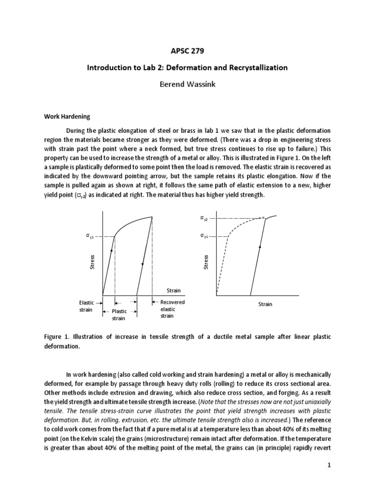 Work Hardening and Recrystallization | PDF | Deformation (Engineering ...