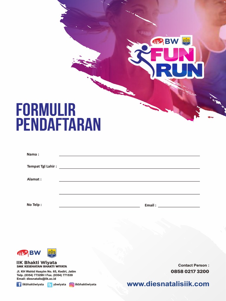 Formulir Fun Run | PDF