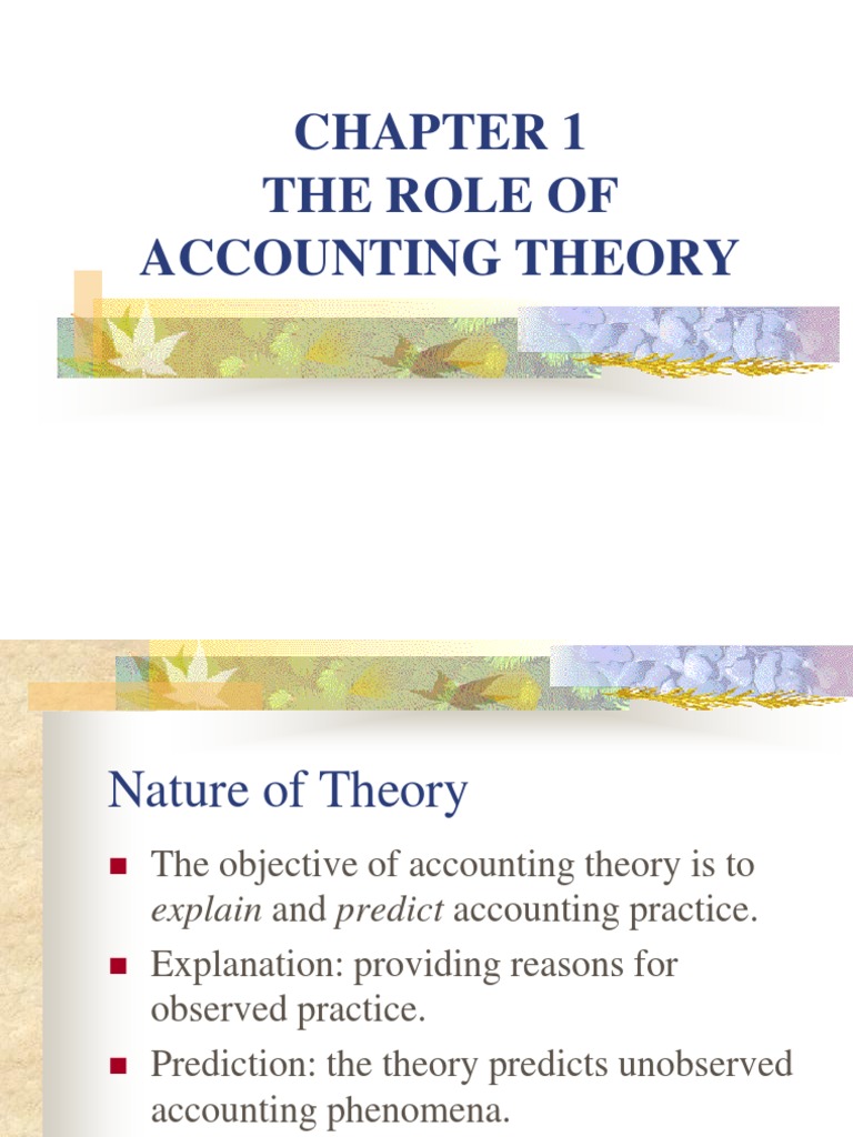 The Role of Accounting Theory | PDF | Theory | Hypothesis