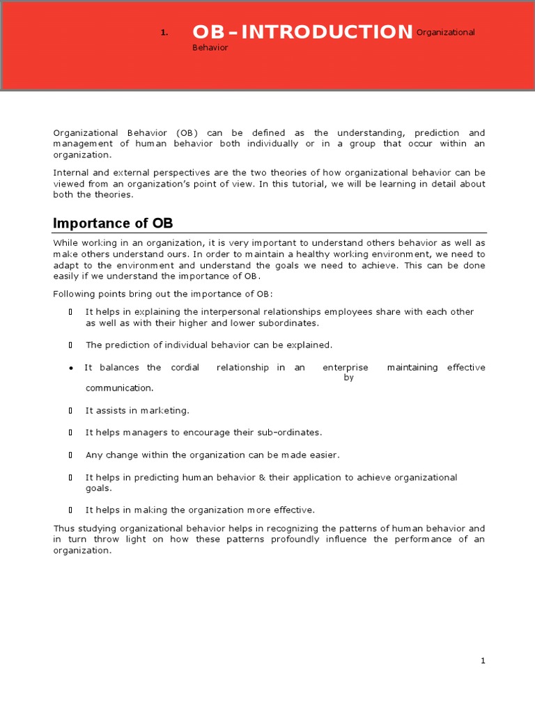 OB NOTES Word | PDF | Classical Conditioning | Id