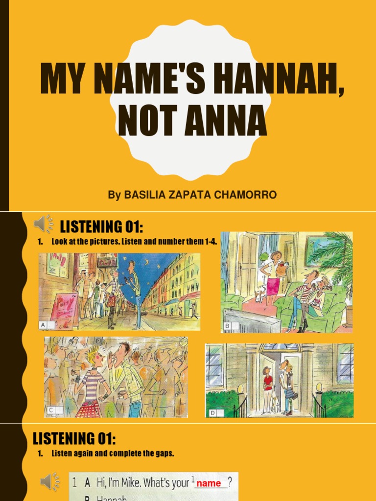1a - My Name's Hannah, Not Anna | PDF | Language Mechanics | Human ...