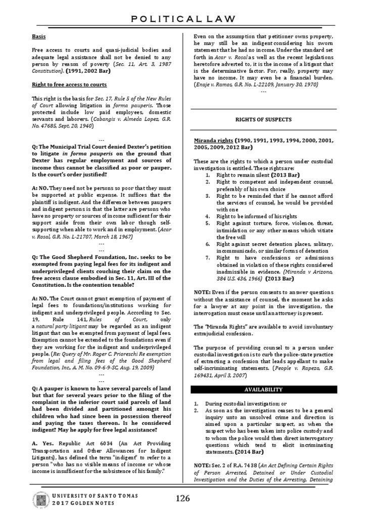 Rights of Suspects and the Privilege Against Self-Incrimination: An ...