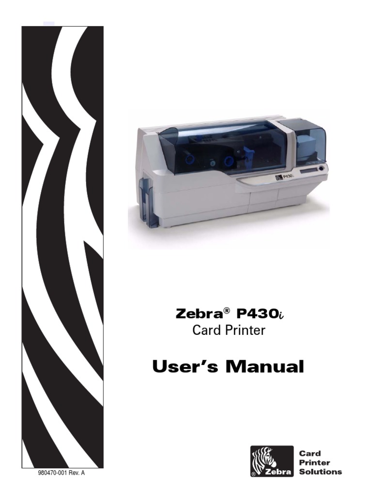 User's Manual: Zebra P430 I Card Printer | PDF | Printer (Computing ...
