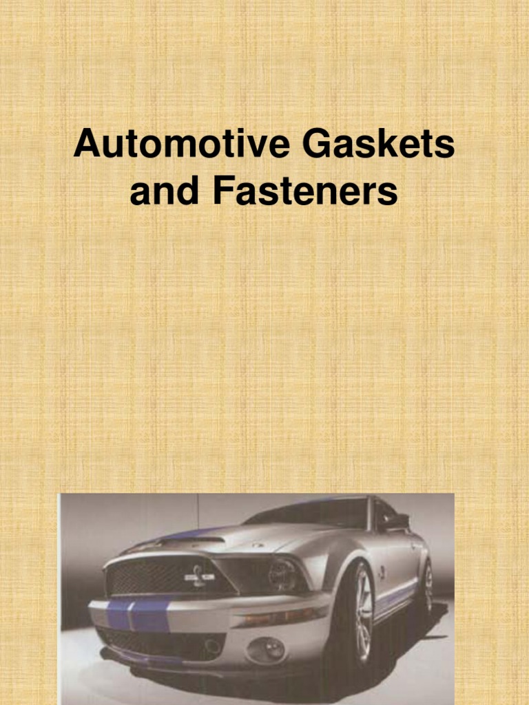 Automotive Gaskets and Fasteners | PDF | Screw | Nut (Hardware)