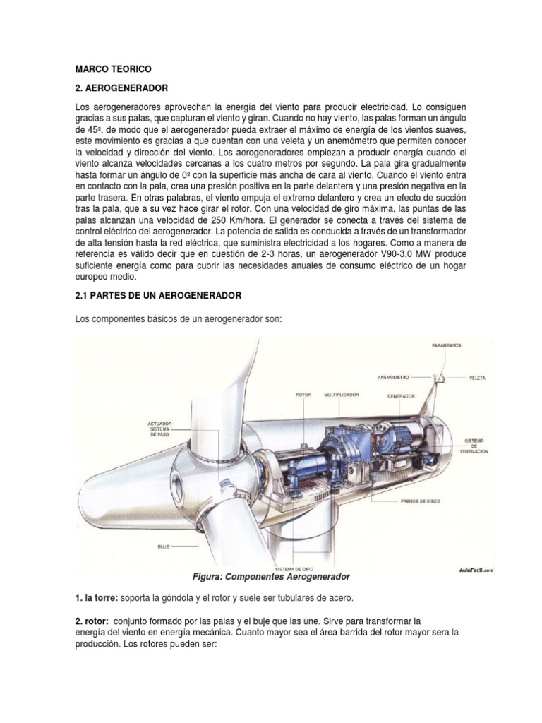 Trabajo Aerogenerador Parte Teorica Pdf Turbina Eólica Hélice