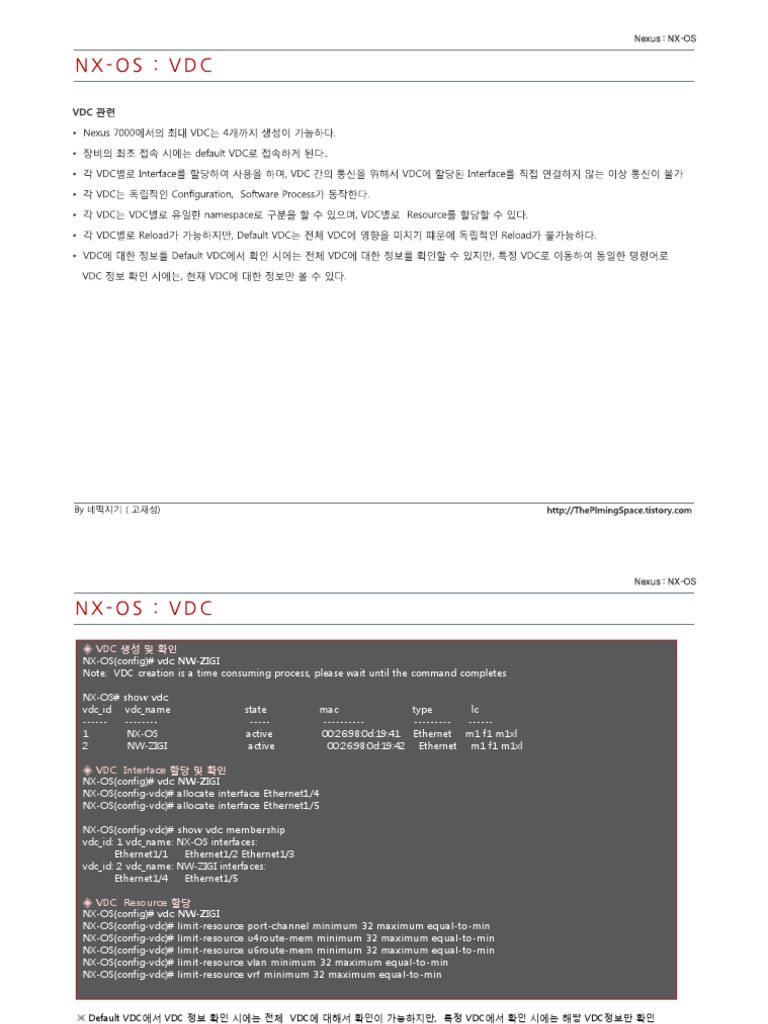 Nexus 정리자료 (VDC) PDF | PDF