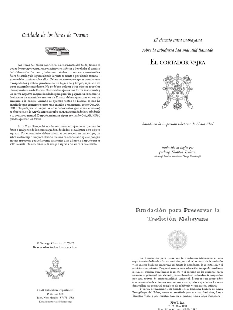 El Cortador Vajra | PDF | Textos Budistas | Mahayana