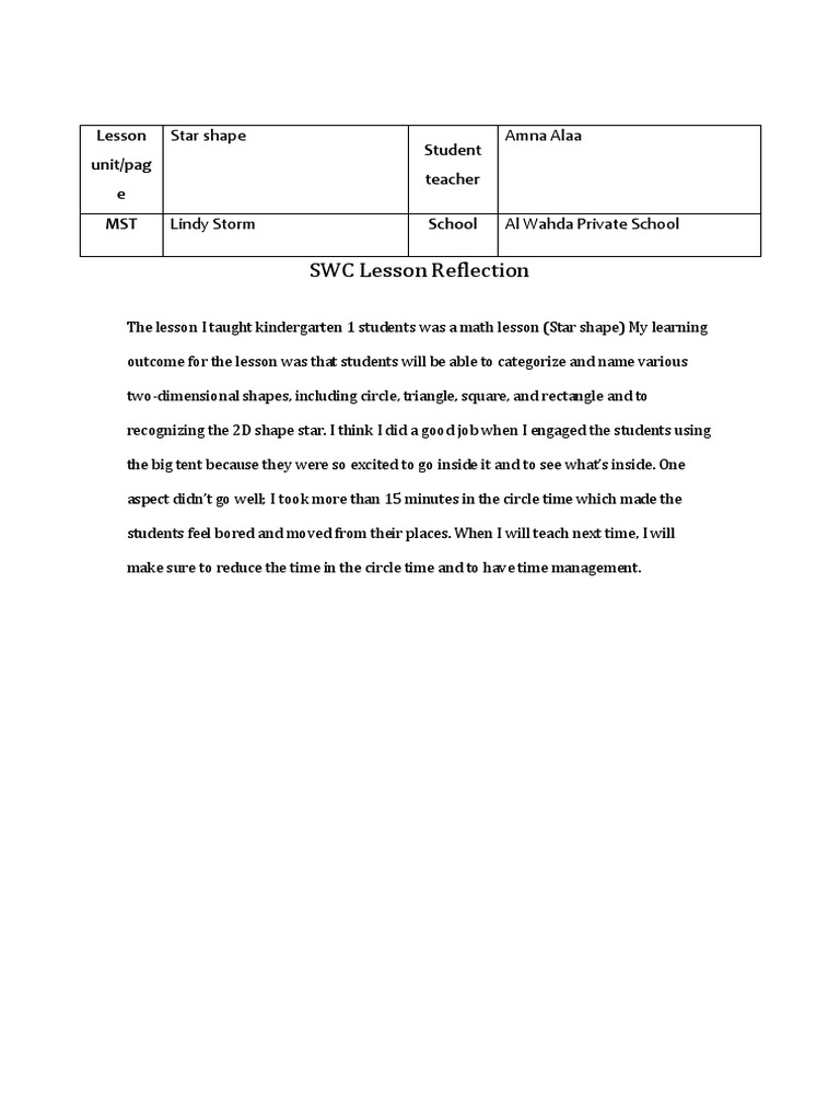 Star Shape Reflection | PDF