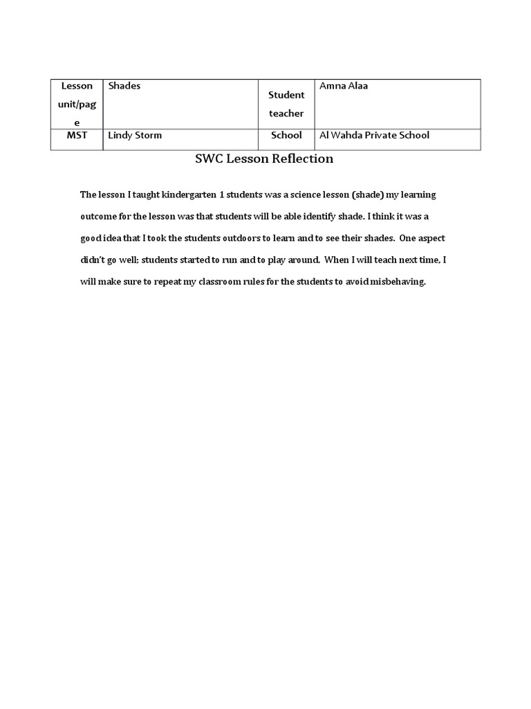 Shades Reflection | PDF