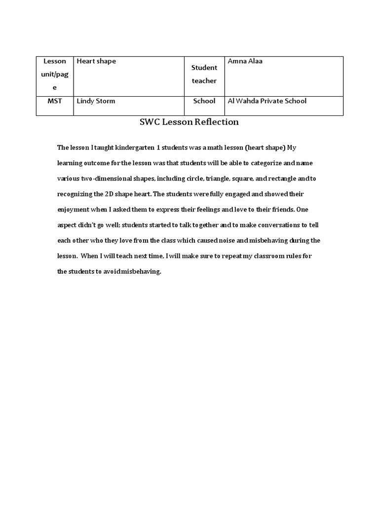 Heart Shape Reflection | PDF