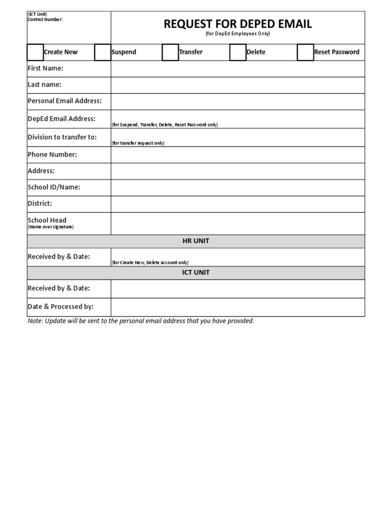 Request Email Form | PDF