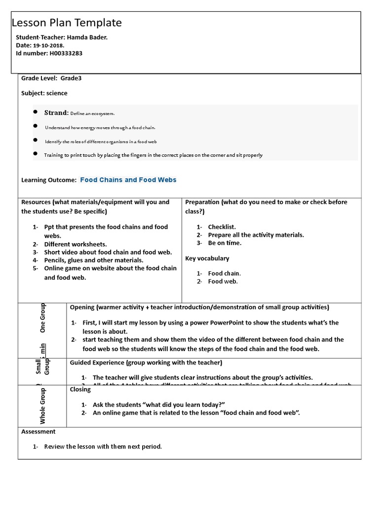 Lesson Plan Template: Strand | PDF | Lesson Plan | Microsoft Power Point