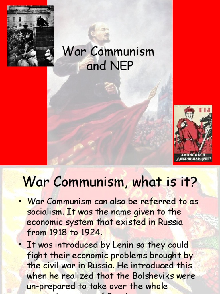 War Communism and NEP: An Analysis of Russia's Transition from a ...