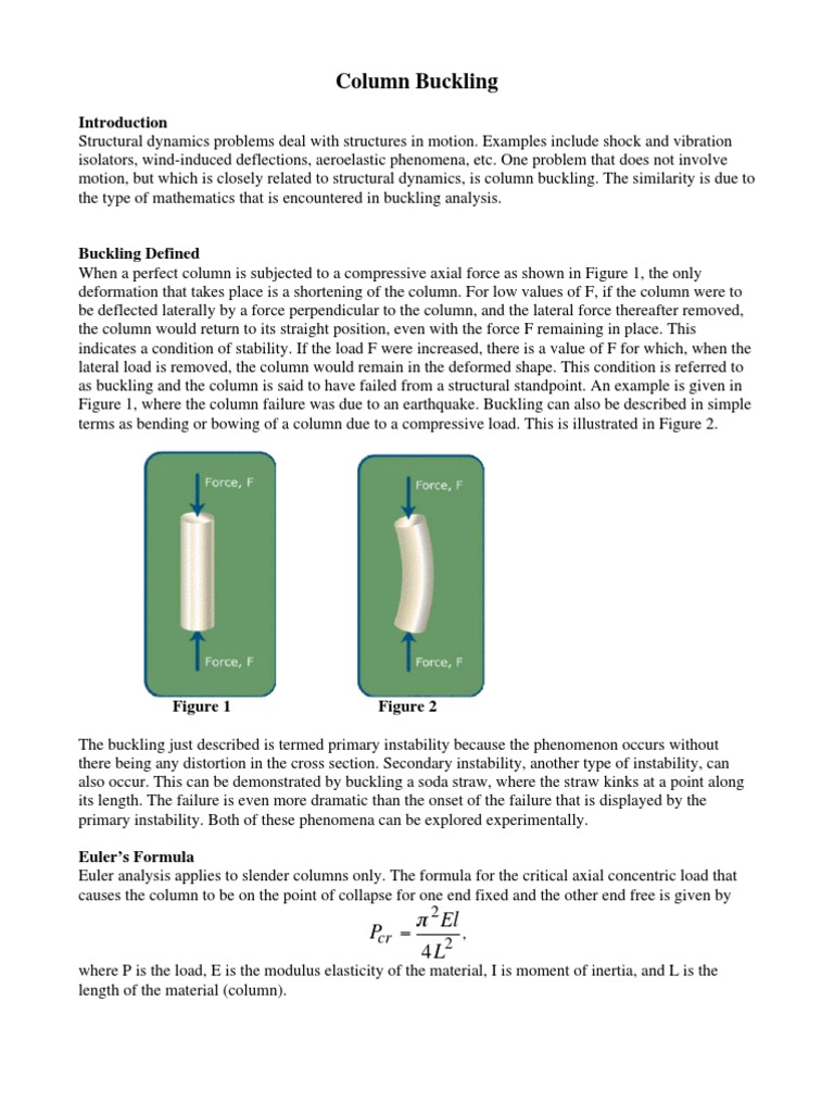 Column Buckling | PDF