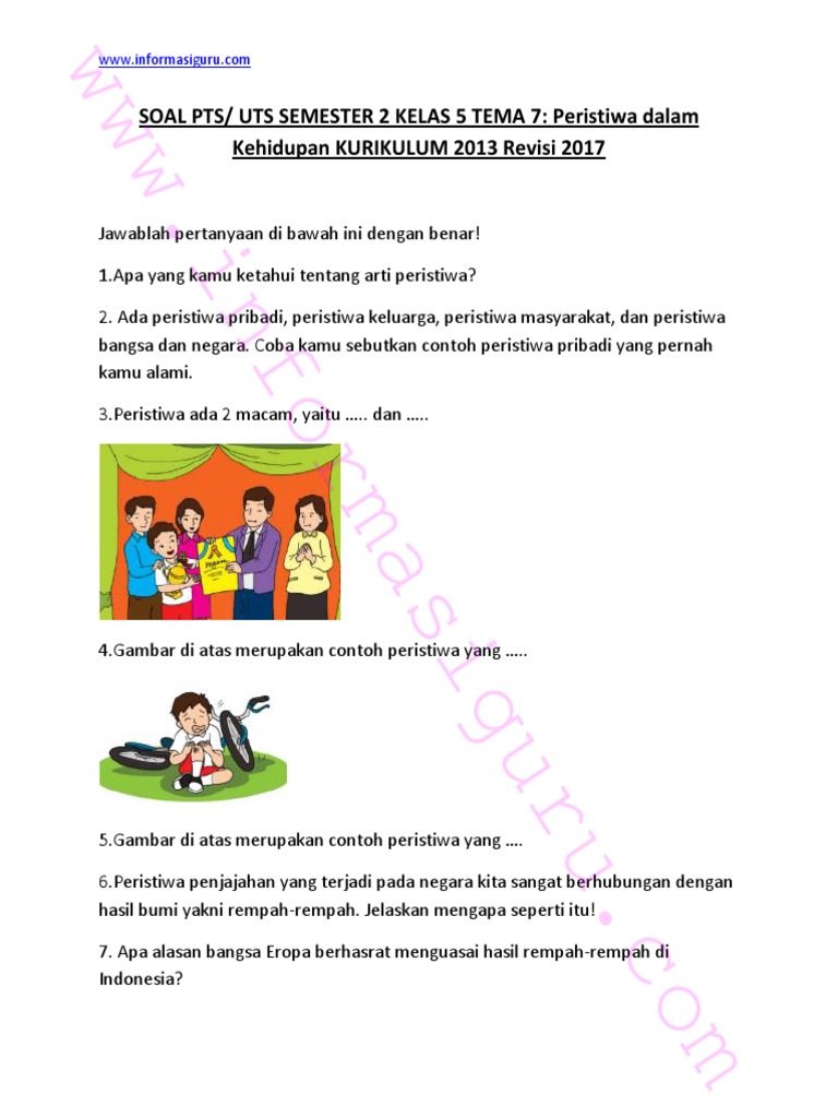 Soal PTS 2 Tema 7 Kelas 5 SD | PDF