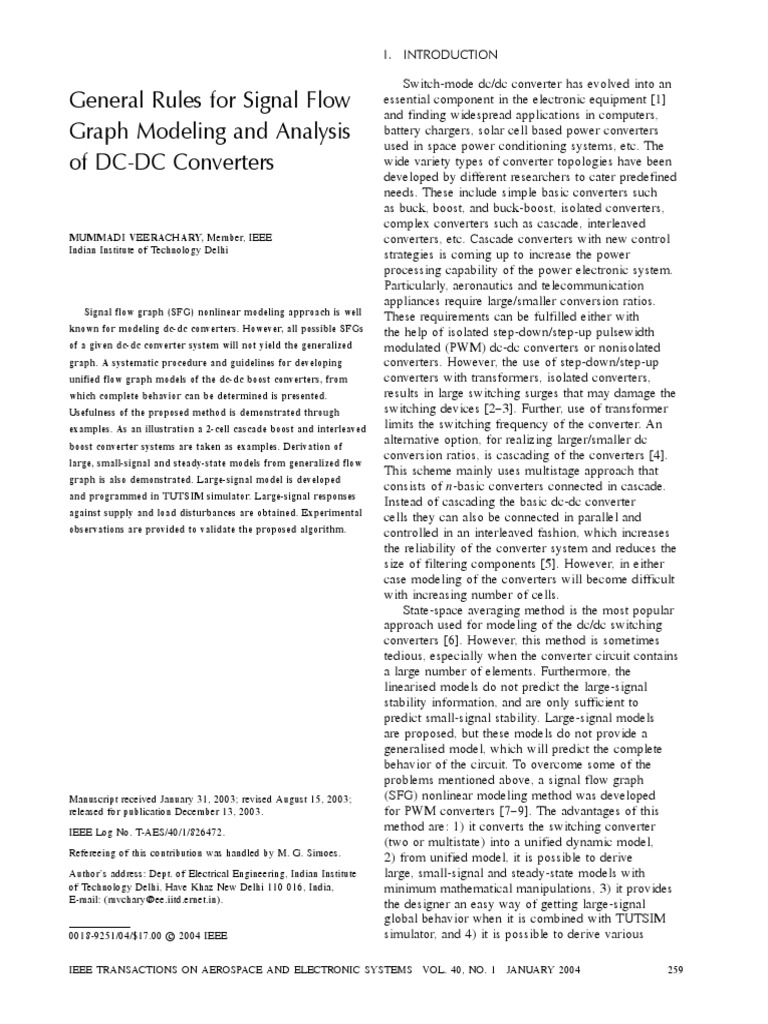 Signal Flow Graph and Modelling Analysis DC DC Converter | PDF ...