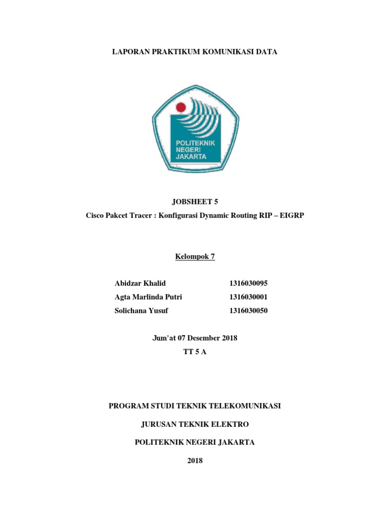 Laporan Praktikum Komunikasi Data (Jobsheet 5) | PDF Laporan Praktikum Komunikasi Data (Jobsheet 5) | PDF