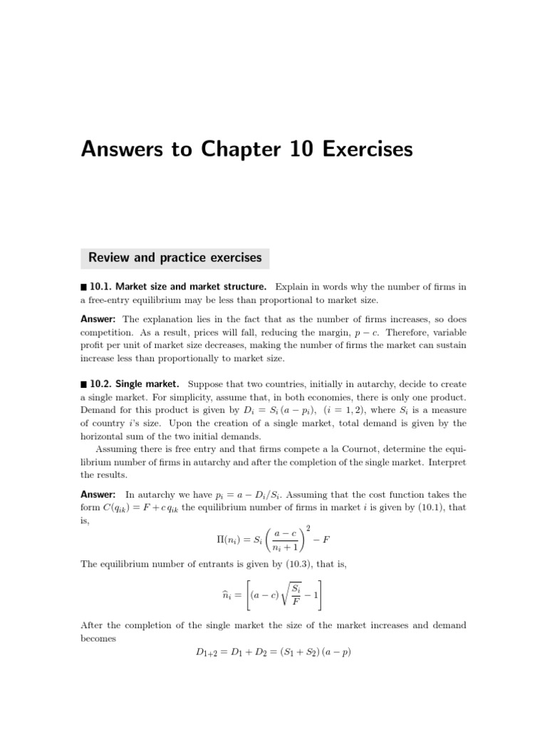 c10 Structure | PDF | Economic Equilibrium | Profit (Economics)