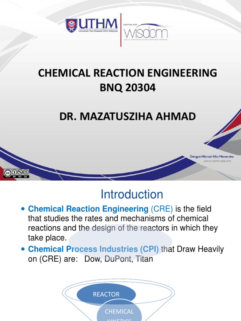 Lecture 1 - Introduction of CRE | PDF | Technology & Engineering