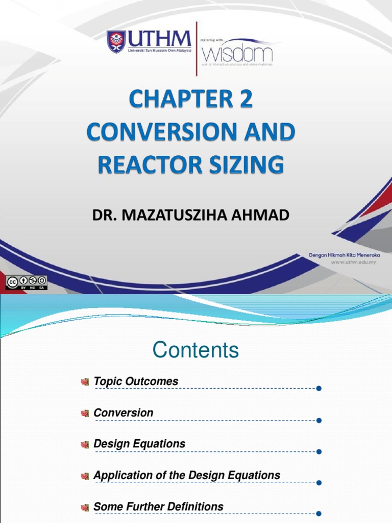 Reactor Sizing and Design Equations | PDF | Stoichiometry | Chemical ...
