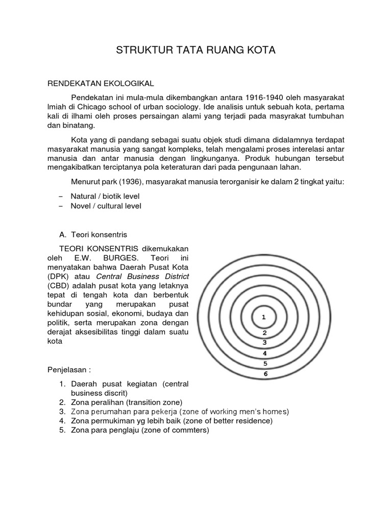 Struktur Tata Ruang Kota | PDF