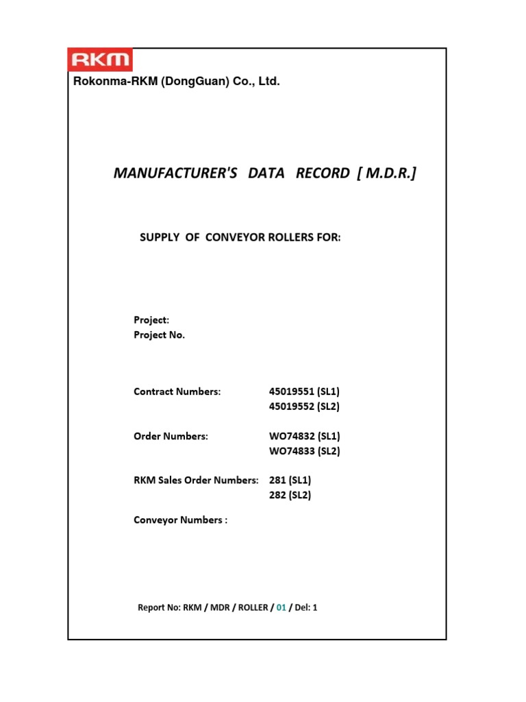 Manufacturer Data Record | PDF | Specification (Technical Standard ...
