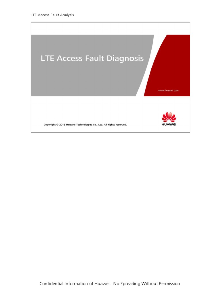 01 - LTE Access Fault Diagnosis ISSUE1.02 | PDF | Telecommunications ...