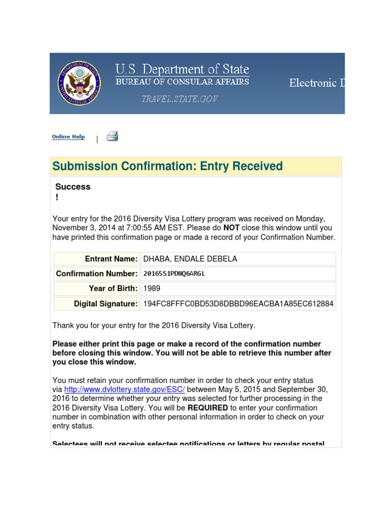 Submission Confirmation: Entry Received: Success ! | PDF