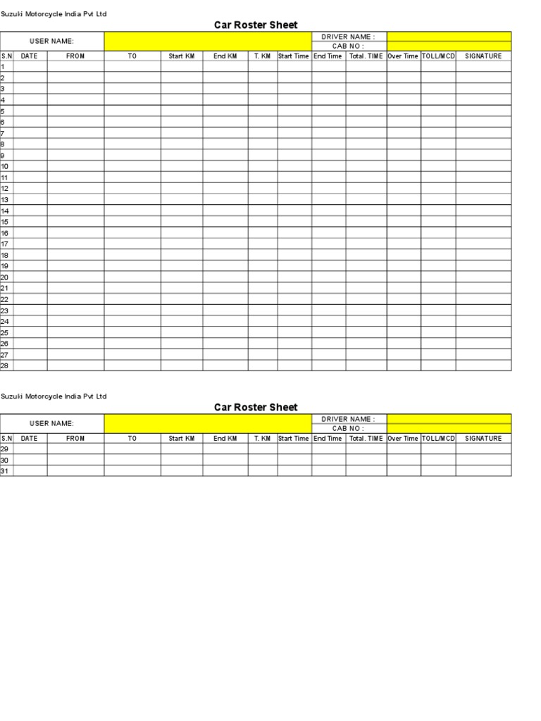 Car Roster for Suzuki Vehicles | PDF | Technology & Engineering
