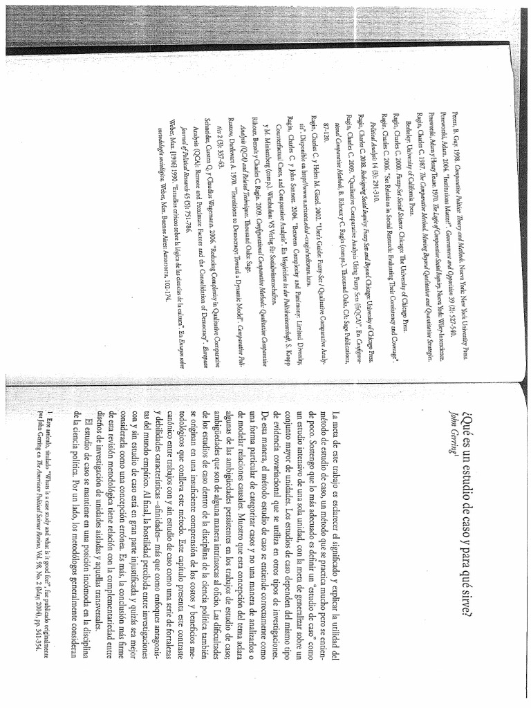 Gerring - Qué Es Un Caso de Estudio y para Qué Sirve | PDF