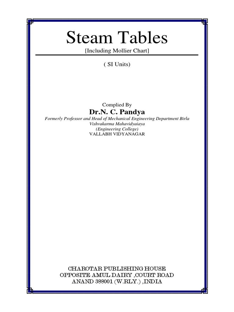 Steam Table | PDF | Enthalpy | Steam