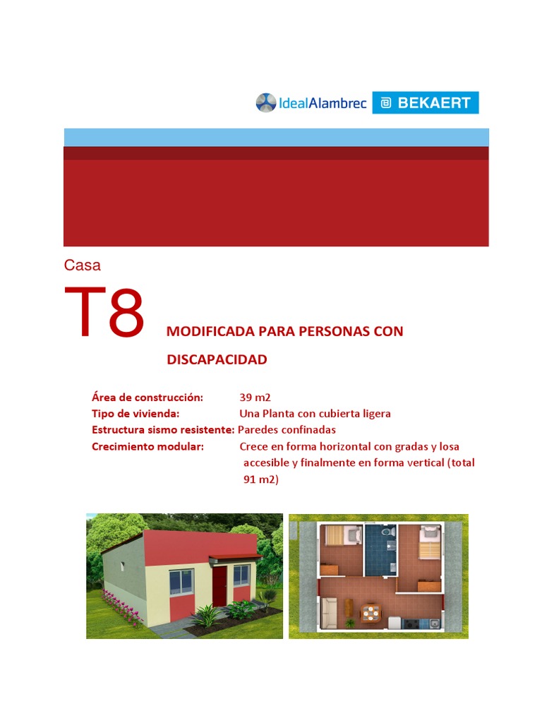 Vivienda T8 Discapacidad | PDF | Ingeniería de Edificación | Materiales