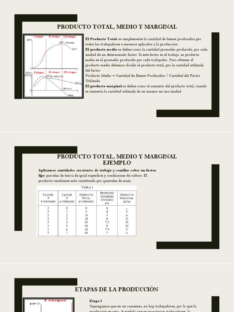 Producto Total, Medio y Marginal | PDF | Tierra | Producto Interno Bruto
