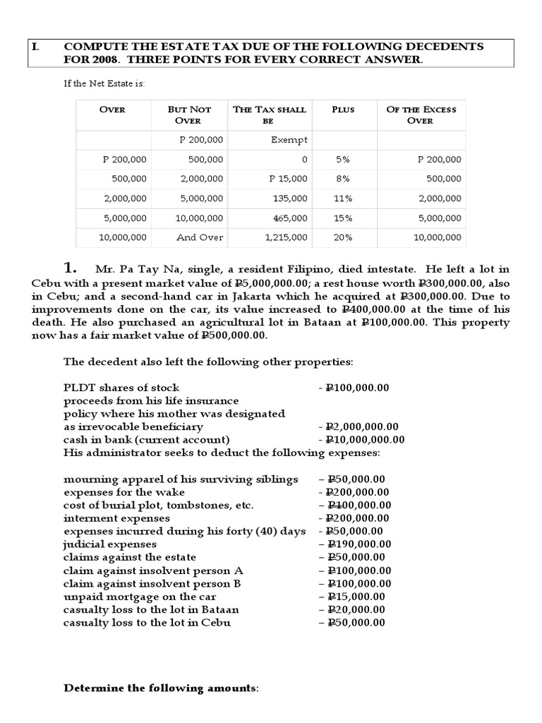 Estate Tax Calculation Guide | PDF | Estate Tax In The United States ...