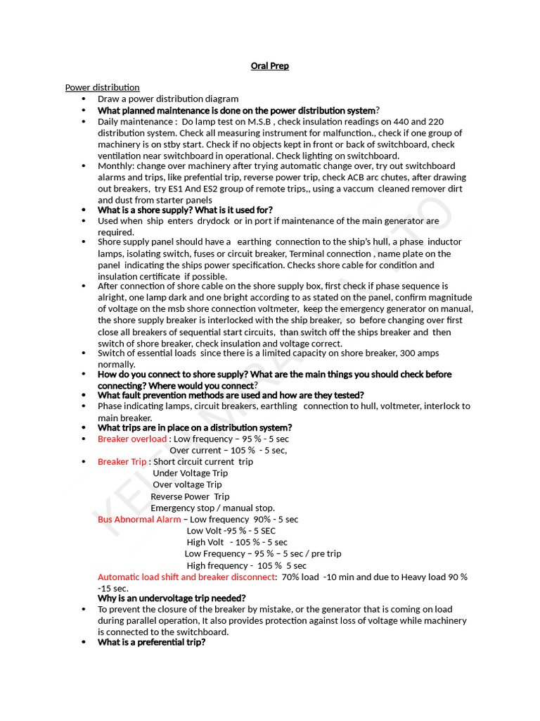Eto Coc Oral Questions | PDF | Fuse (Electrical) | Electric Generator
