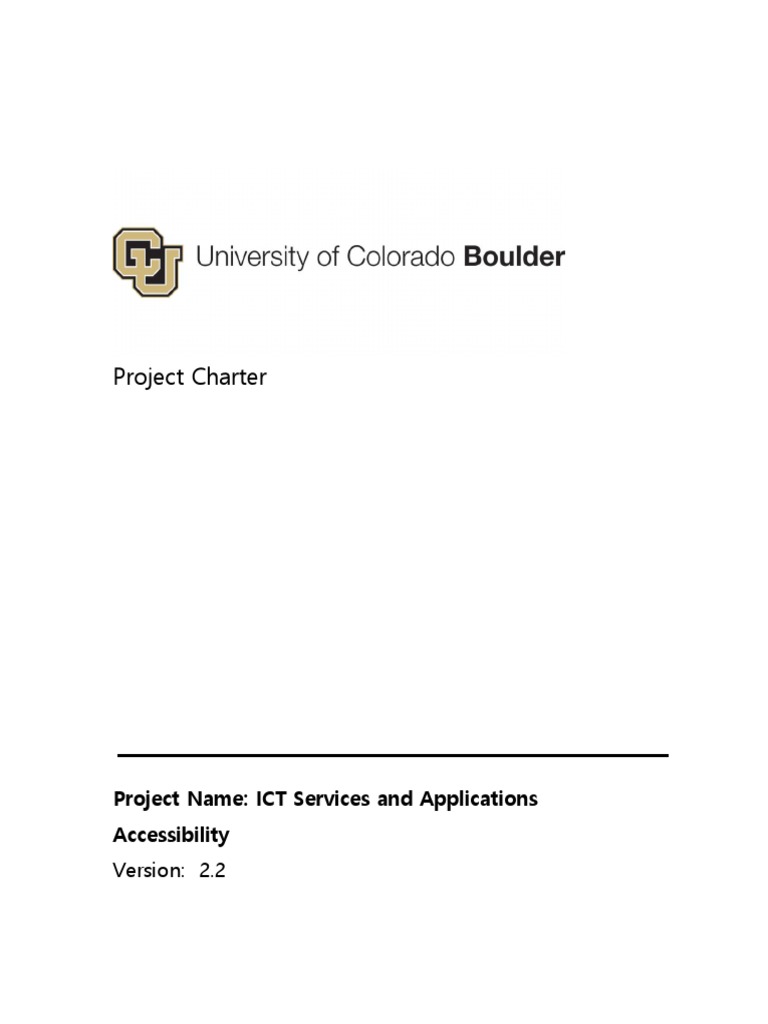 Project Charter: Project Name: ICT Services and Applications ...