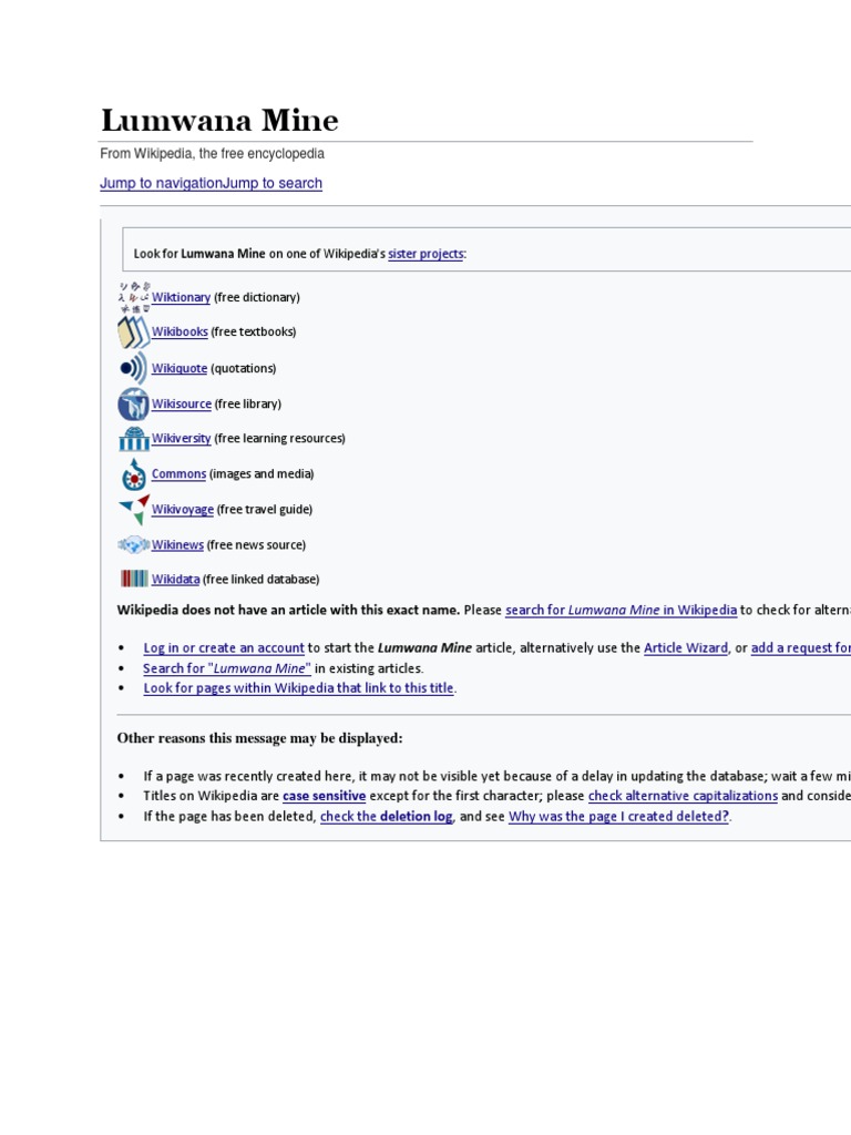 Lumwana Mine: From Wikipedia, The Free Encyclopedia | PDF | Wikipedia ...