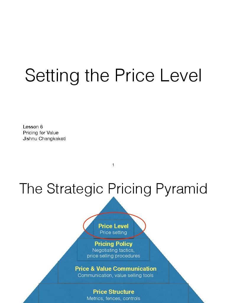 Lesson 6 - Price Level | PDF | Pricing | Prices