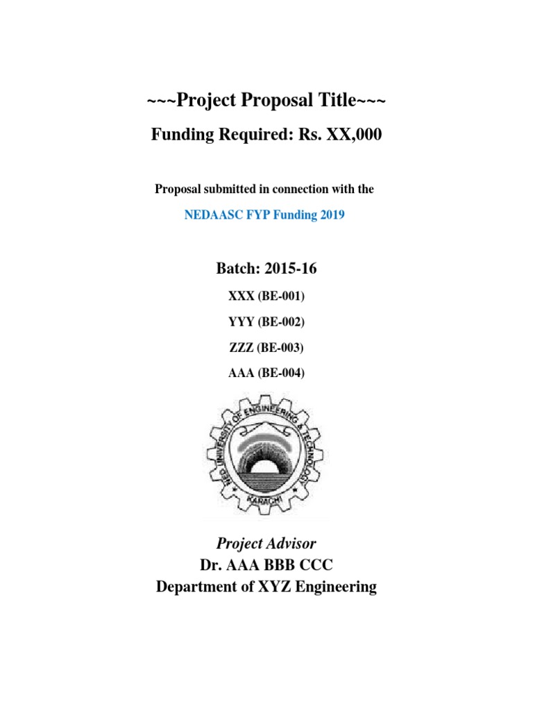 NEDAASC FYP Funding Proposal 2019 | PDF
