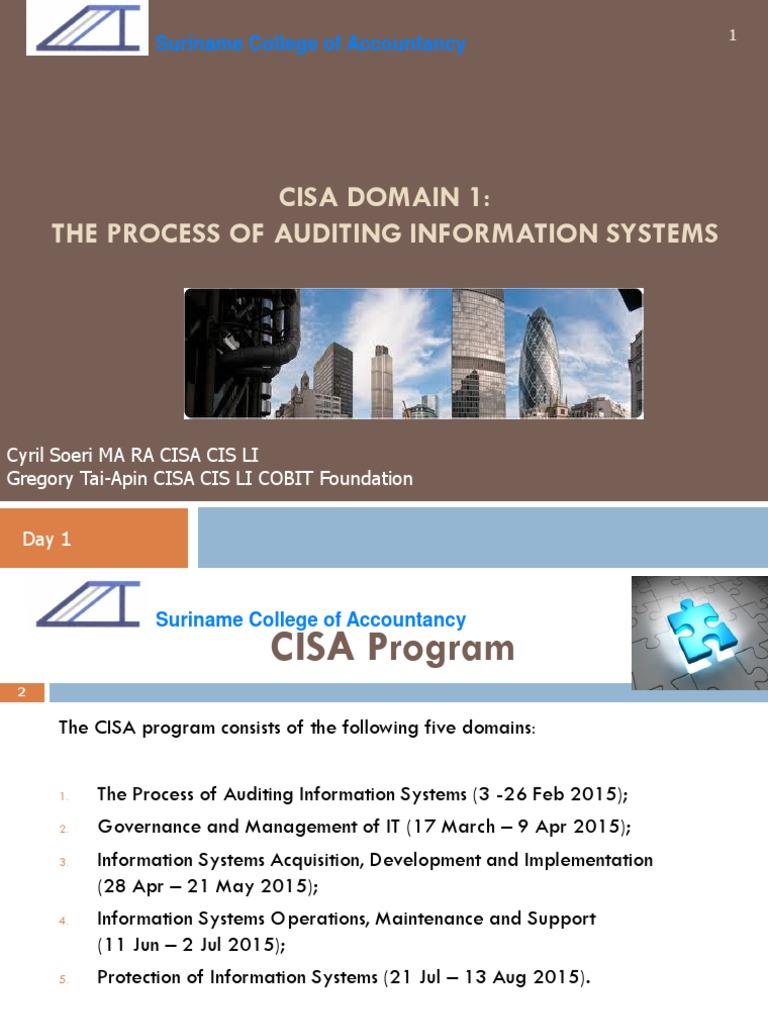 CISA Student Handout Domain1 | PDF | Audit | Internal Control