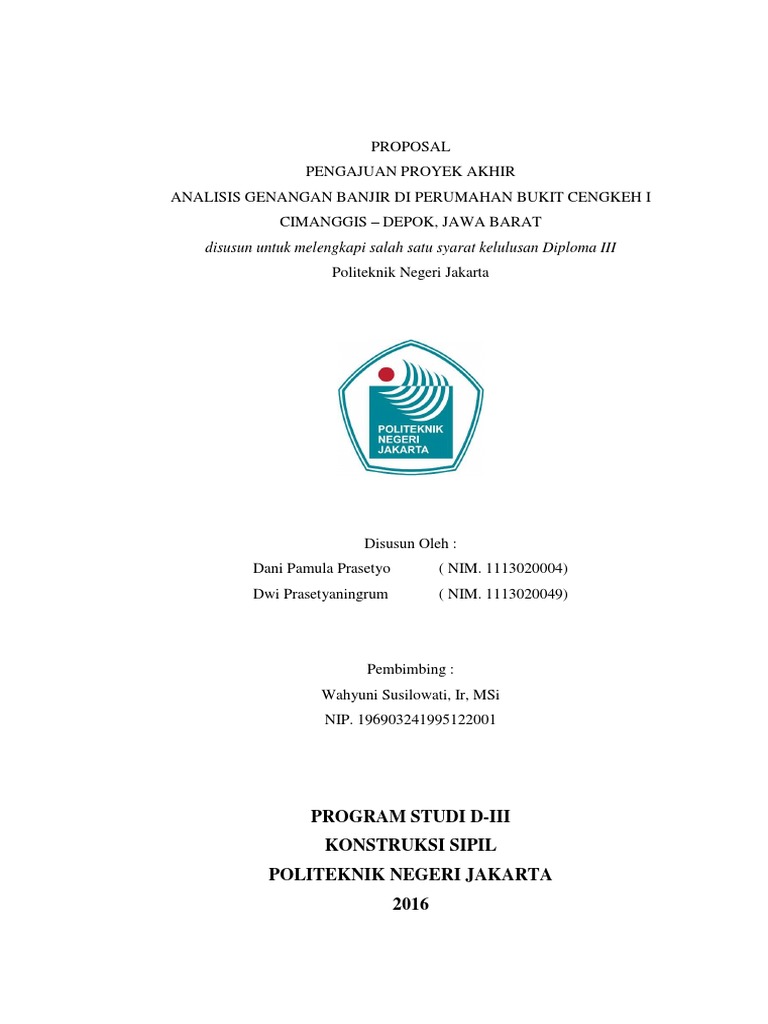 Proposal Analisis Genangan Banjir | PDF