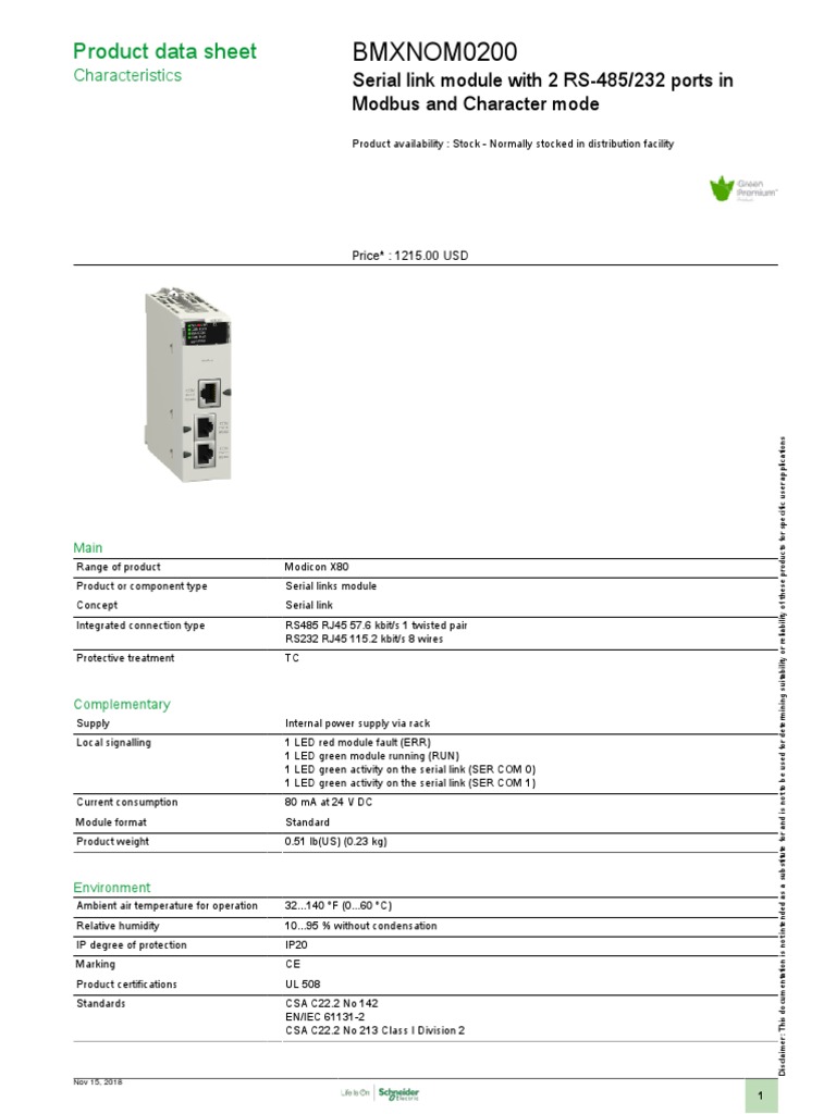 Modicon X80 Modules_BMXNOM0200 (2) | Computing | Technology