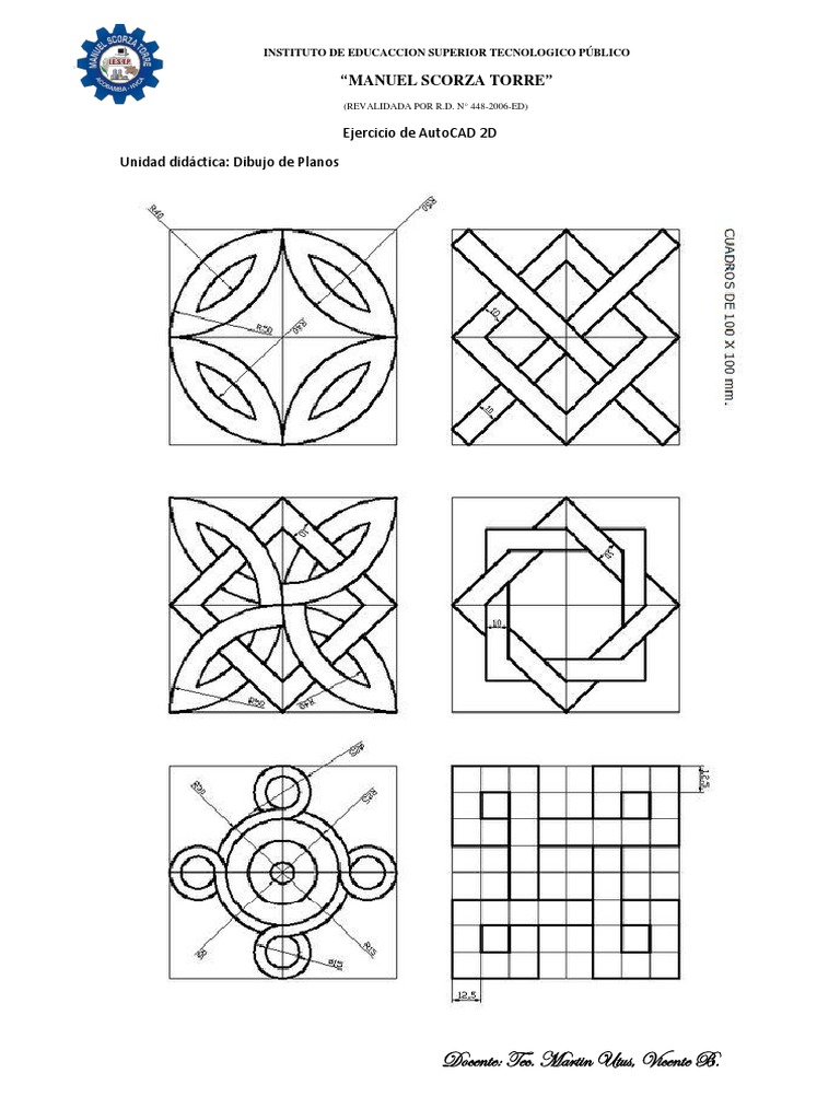 Ejercicio de Autocad 2d | PDF
