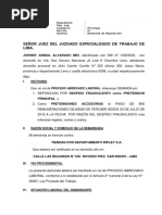 Carta de Descargos Sobre Imputacion de Falta Grave | PDF | Almacén | Derecho laboral