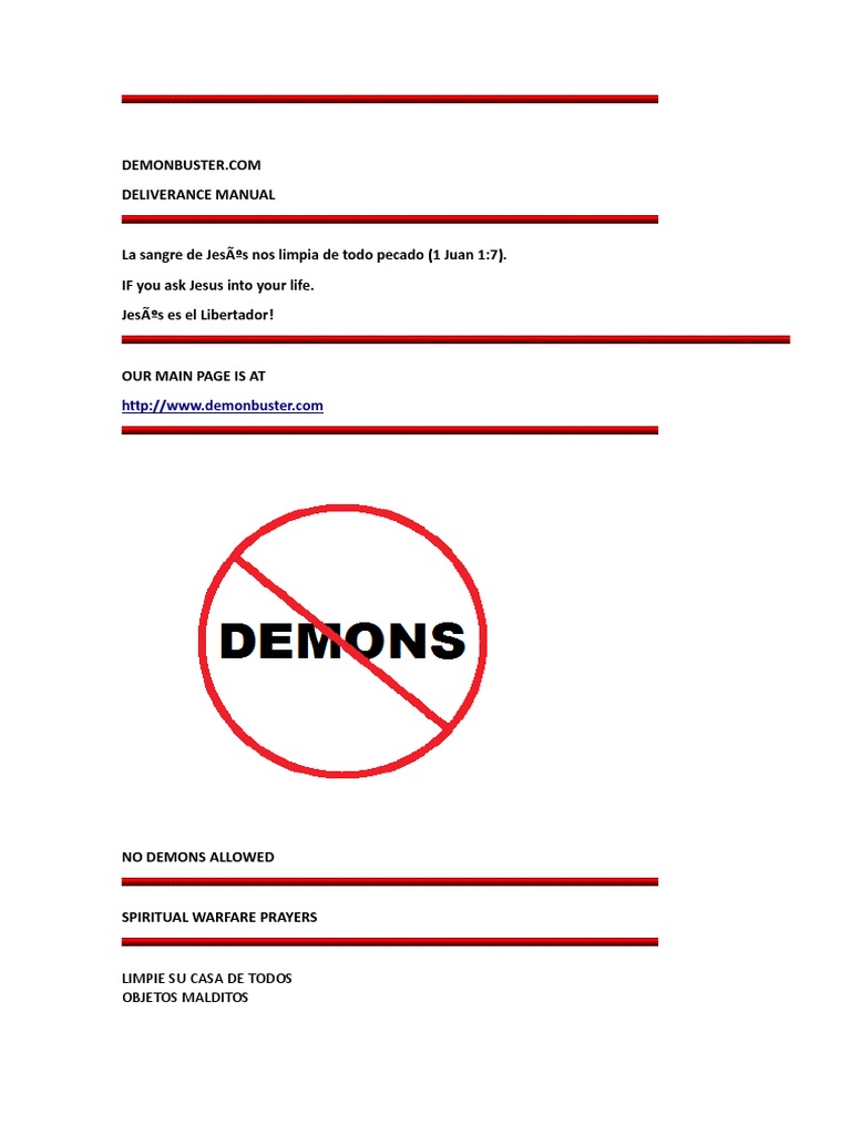 DEMONBUSTER - Odt Guia de Liveracion | PDF | Demonios | Oración
