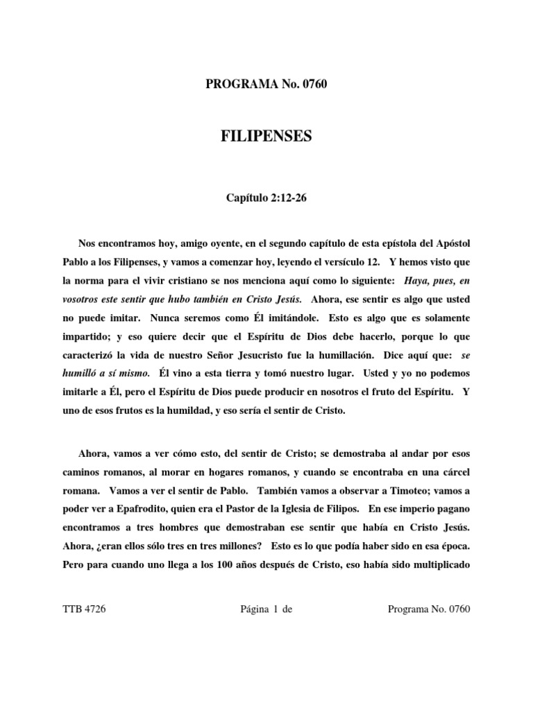 Filipenses 2,12-26 PDF | PDF | Pablo el apóstol | Cristo (título)